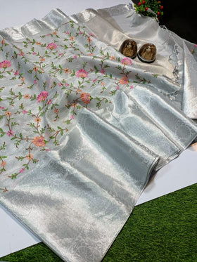 Tissue Sarees | Designer Tissue Saree - Jhakhas.com