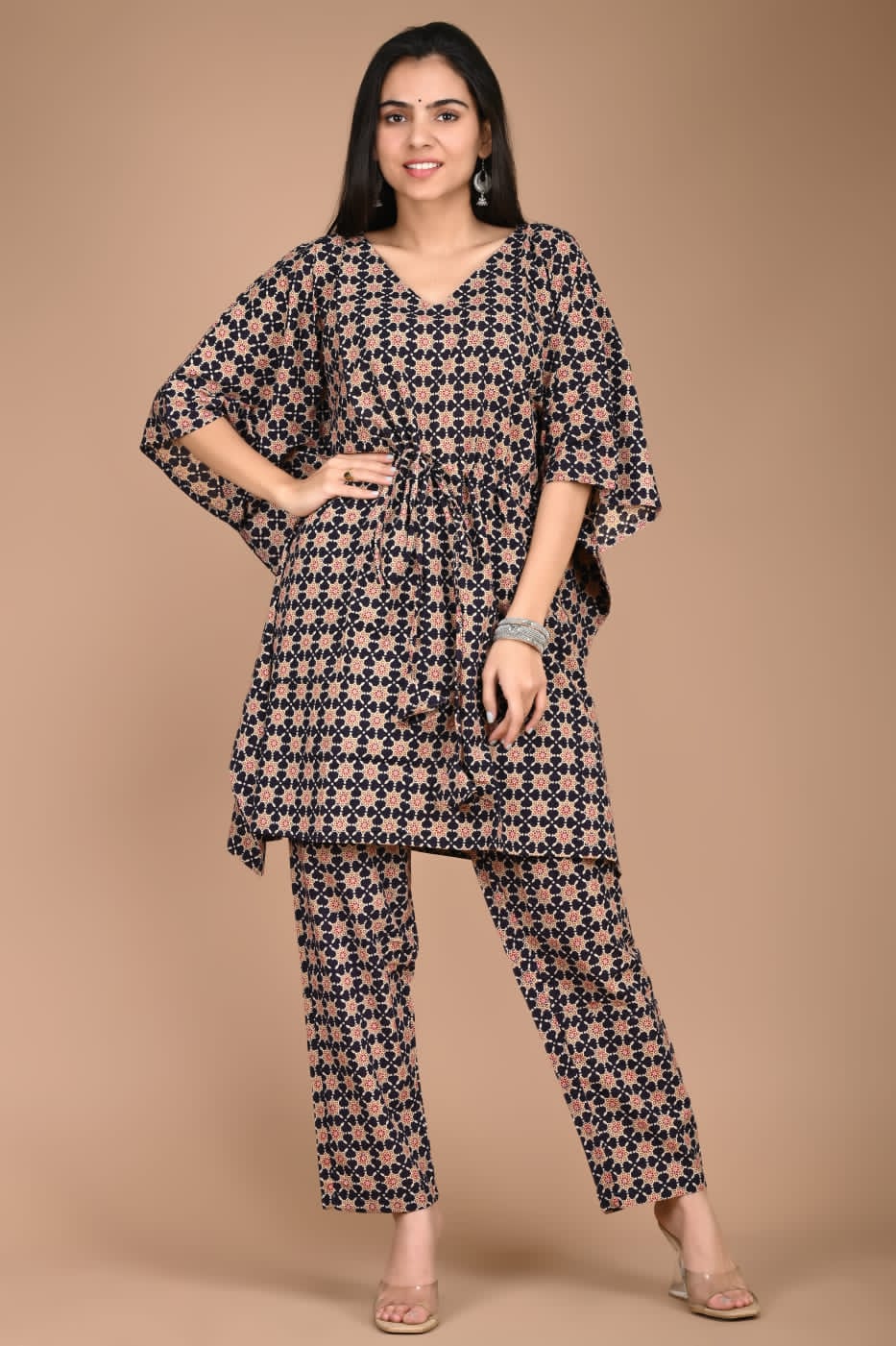 Black Cotton Kaftan Set| Buy Now Comfortable Kaftan Sets Online